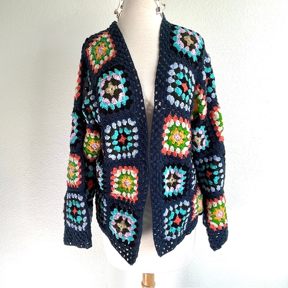 SAACHI | Sweaters | Saachi Granny Square Cardigan | Poshmark